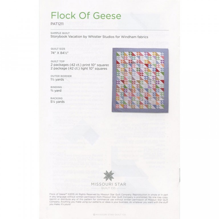 Flock of Geese Quilt Pattern by Missouri Star - Missouri Star Quilt Co ...