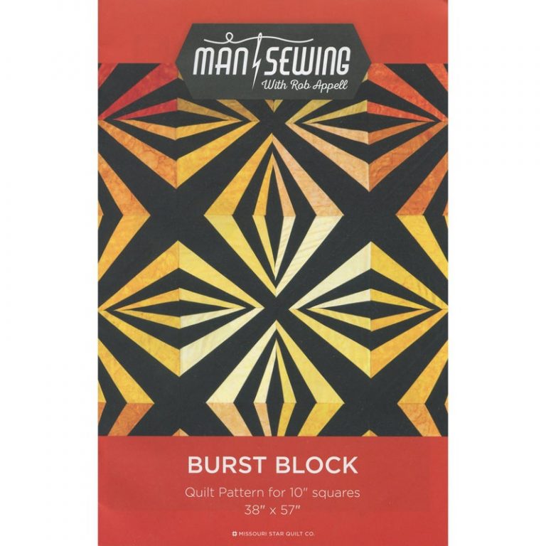 Man Sewing Burst Block Pattern - Missouri Star Quilt Co. Wholesale